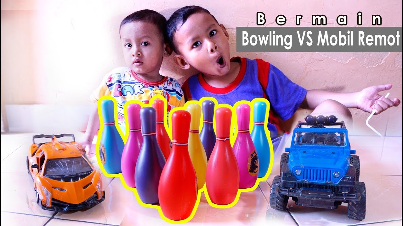Mainan Anak Bermain Bowling Dan Mobil Remot | Playing Bowling And RC ...