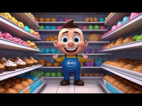 The Muffin Man’s Bakery Shop | English Nursery Rhyme | Kids Songs ...