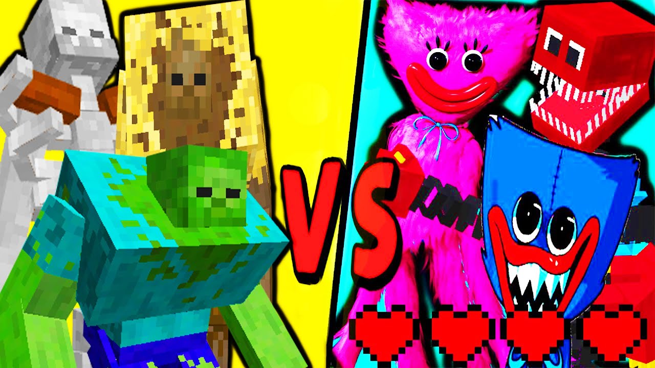Mutant Mobs VS Poppy Playtime battle in minecraft - YouTube