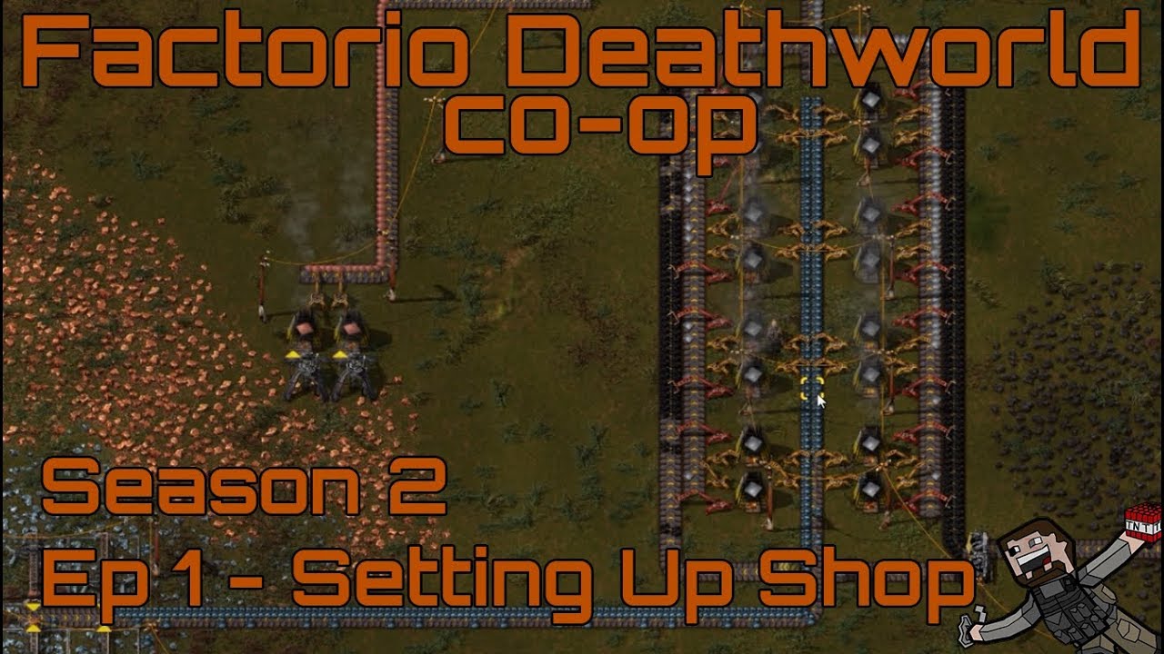 Factorio - Season 2 (Deathworld co-op) Ep 1 - Setting Up Shop - YouTube