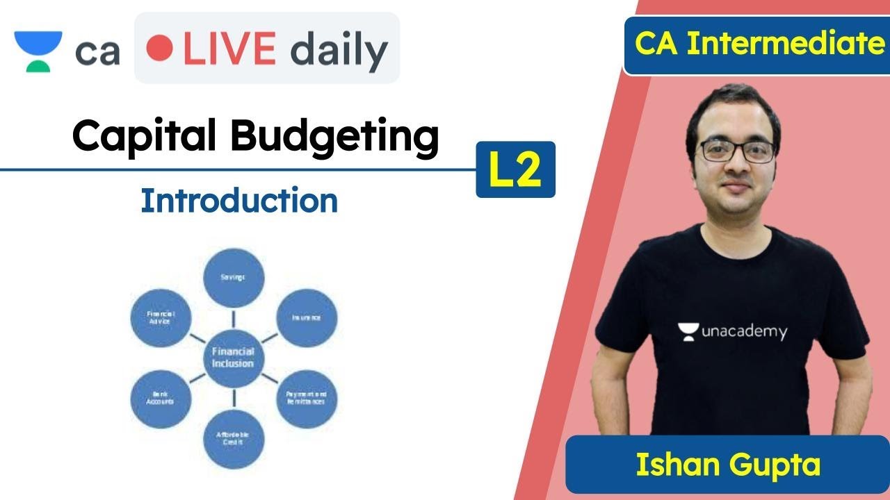 Introduction L2 | Capital Budgeting | Unacademy CA Intermediate Group 2 ...