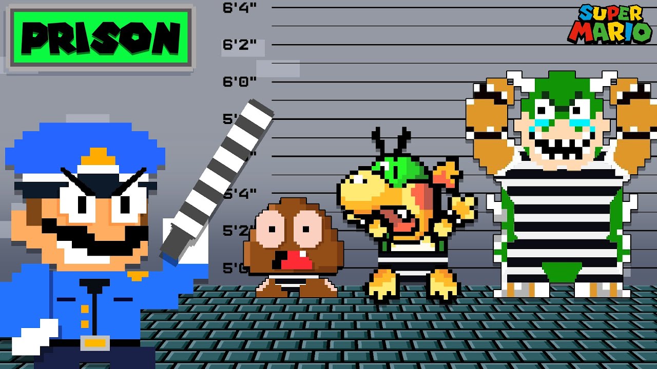 Team Bower Prisoner Escapes from Police Mario | Game Animation - YouTube
