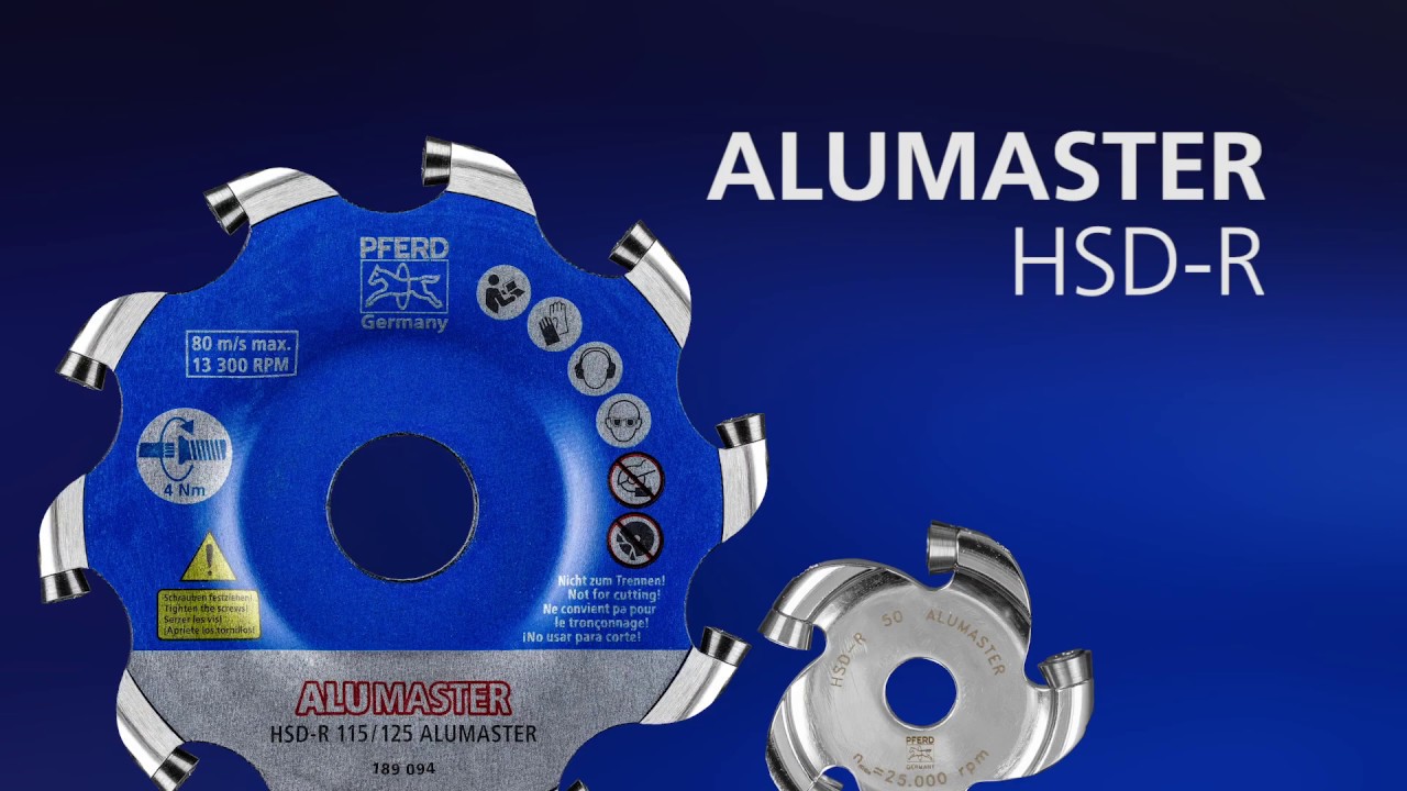 PFERD - ALUMASTER HSD-R Mit Sicherheit mehr Abtrag - YouTube