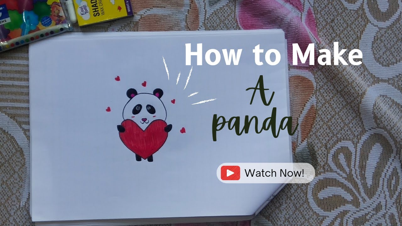 HOW TO MAKE A PANDA EASILY / HOW TO DRAW A PANDA WITH HAND EASILY FOR ...