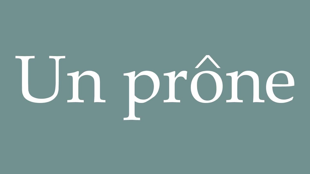 How to Pronounce ''Un prône'' (A sermon) Correctly in French - YouTube
