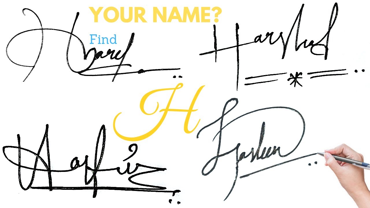 🏻 h signature style | h simple signature | how to h signature | # ...
