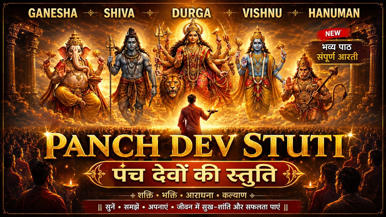 पंचदेव स्तुति | Panchdev Stuti | Ganesh, Shiv, Durga, Vishnu, Hanuman ...