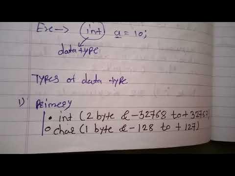 Data type in c programming language with full explanation - YouTube