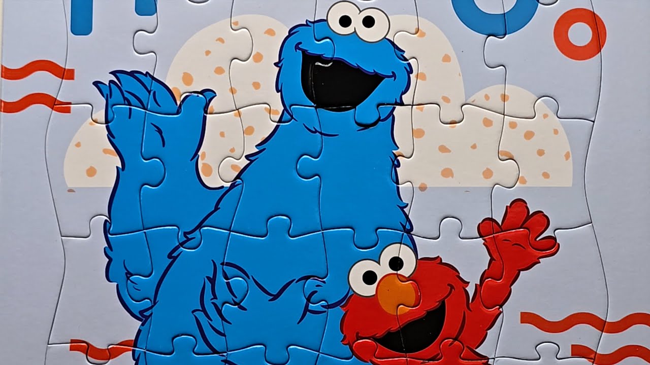 Sesame Street Elmo and Cookie Monster Jigsaw Puzzle ⭐️🧩 - YouTube
