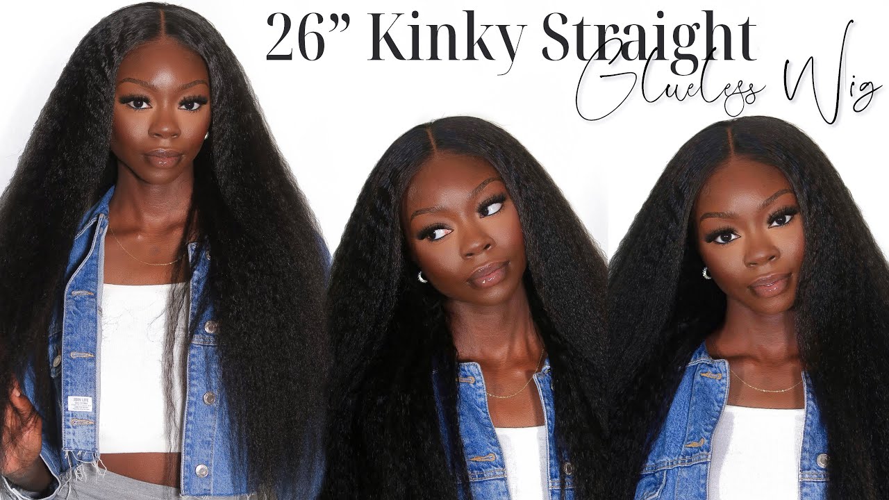 Natural Wig For Black Women | Easy Glueless Wig Install | Kinky ...