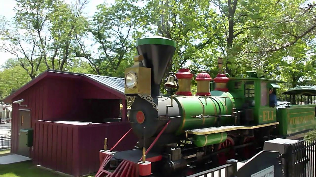 Worlds Of Fun Railroad: Eli Chugging Into Depot #2 - YouTube