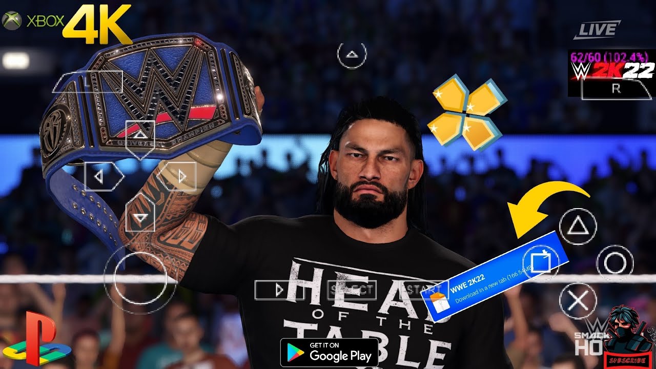 WWE 2K22 PPSSPP ANDROID | DOWNLOAD WWE 2K22 PSP MOD | - YouTube