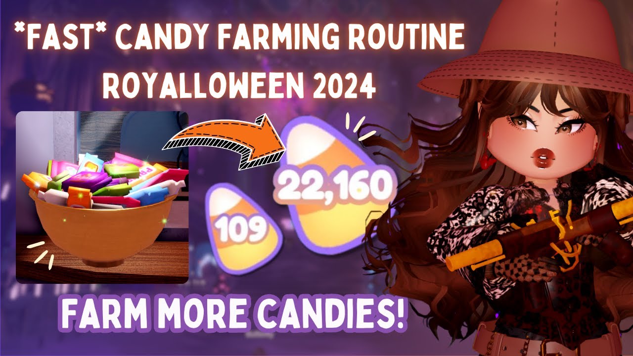 *FAST* CANDY FARMING ROUTINE ROYALLOWEEN 2024 🍬🎃// Royale High Roblox ...