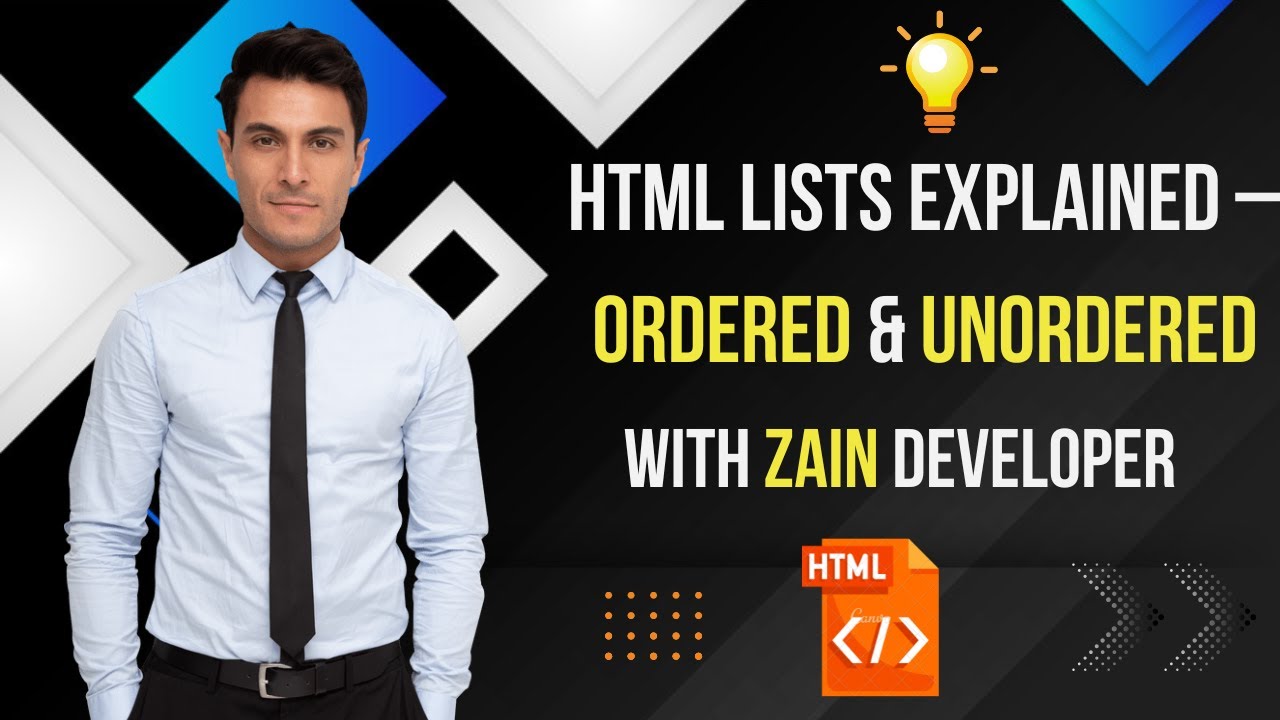 HTML Lists — Ordered & Unordered | HTML Tutorial for Beginners - YouTube