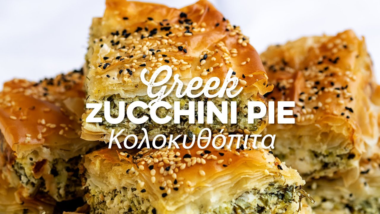 Greek Zucchini Pie (Kolokithopita / Courgette Pie) | Supergolden Bakes ...