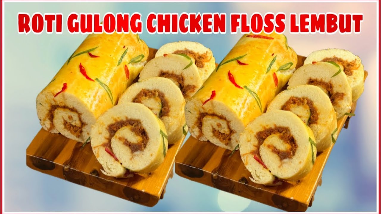ROTI GULONG CHICKEN FLOSS LEMBUT - YouTube