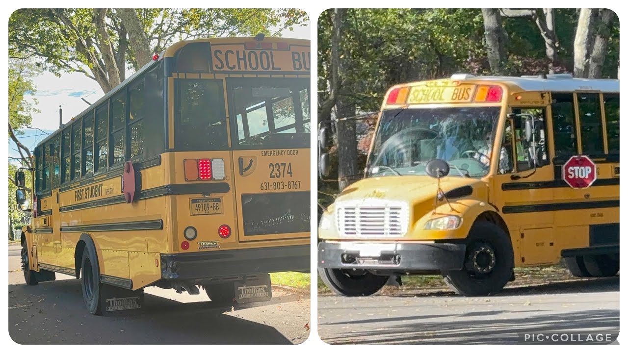First Student 2018 Thomas C2 School Bus 2374 and 2015 Thomas C2 151042 ...