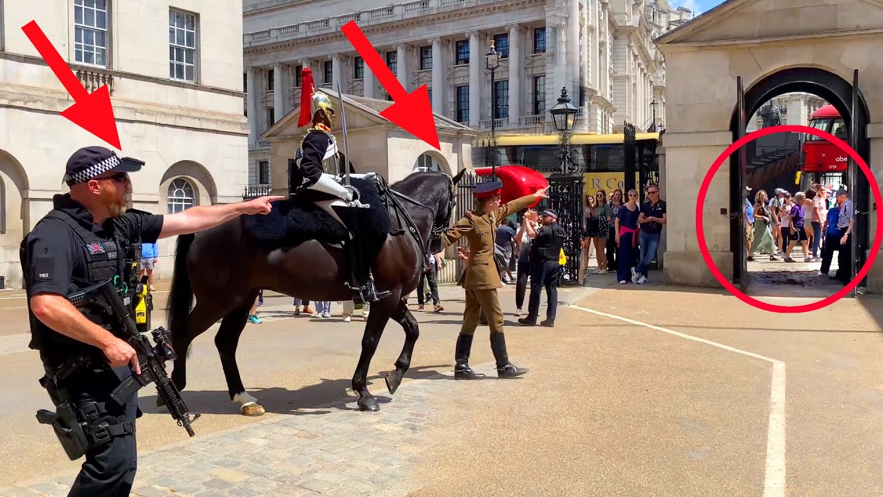 King's Guard, Cavalry Trooper and Armed Police get INVOLVED in keeping ...