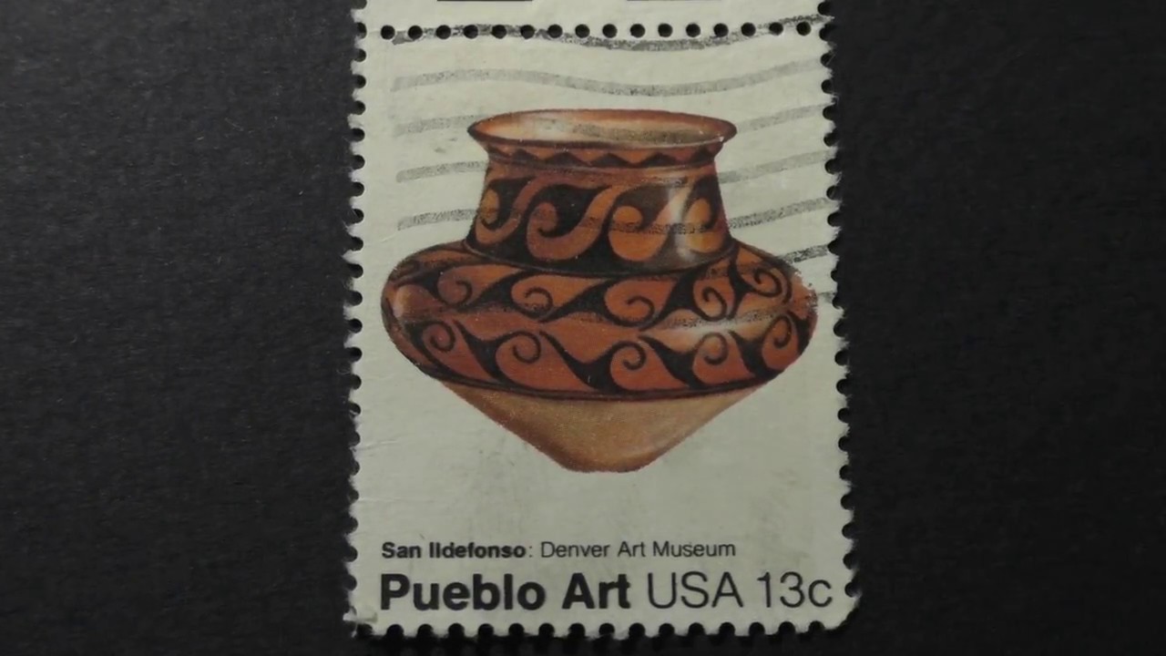 Postage stamp. USA. Pueblo Art. San Ildefonso: Denver Art Museum. Price ...