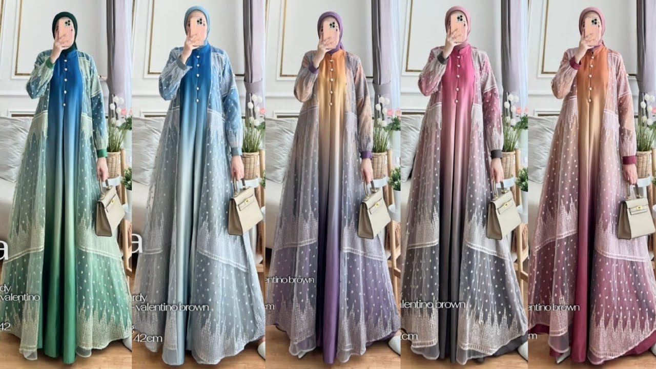 MODEL GAMIS || GAMIS GRADASI || GAMIS KOMBINASI TERBARU - YouTube
