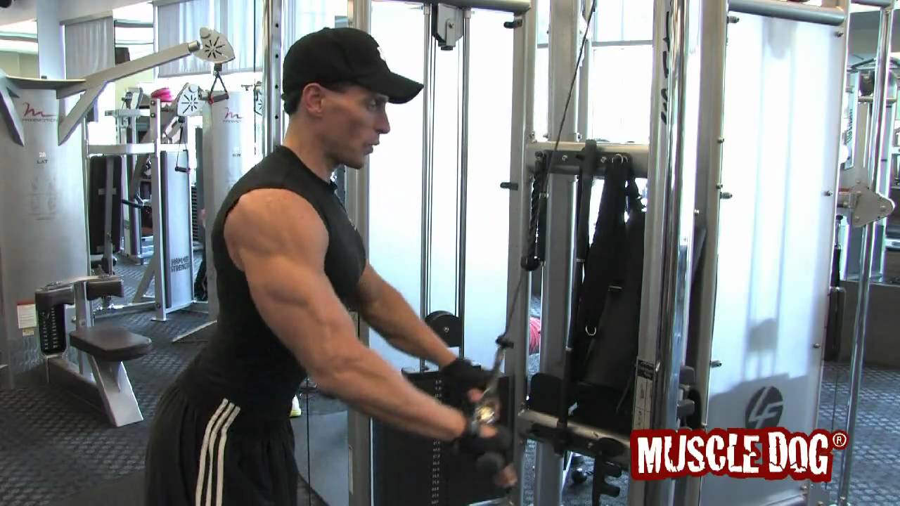 MuscleDog.com Presents: Straight Arm Bar Pull Downs - YouTube