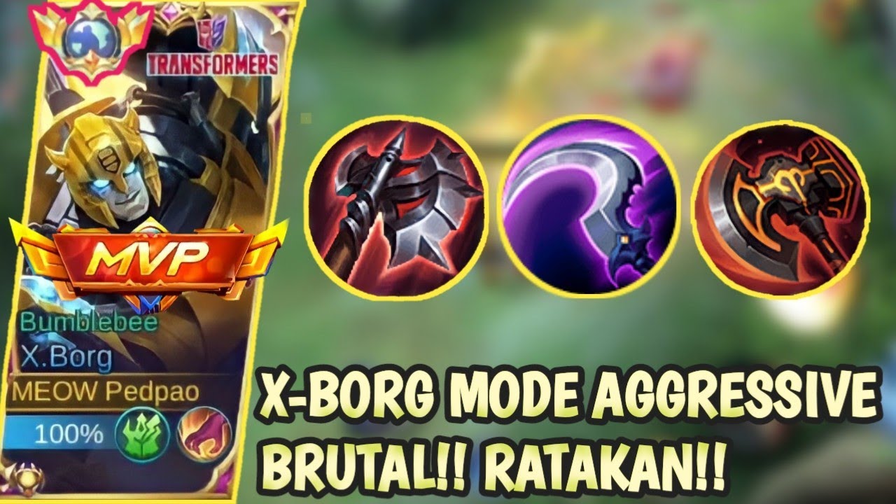 X-BORG MODE AGGRESSIVE RATAKAN‼️| BEST BUILD X-BORG 2023 | BUILD X-BORG ...