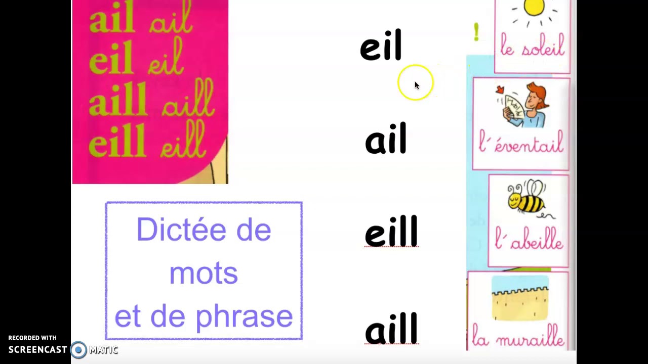 vidéo n°2 son ail eil aille eille - YouTube