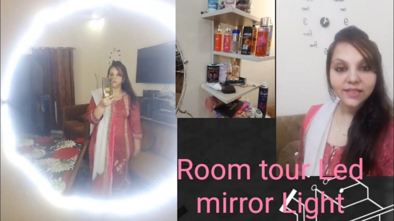 Unveiling My Room Tour: Mesmerizing LED Light on Mirror - YouTube
