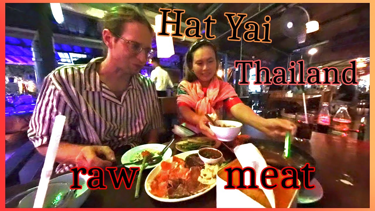 Top restaurant eat raw meat Hat Yai #thaifood Thailand - YouTube