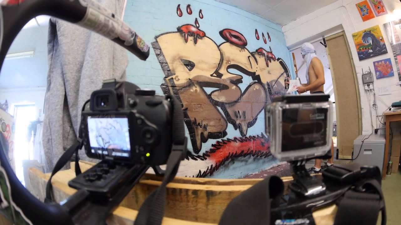 Redtail studio "the walls" featured artist Special guest spray paint - YouTube