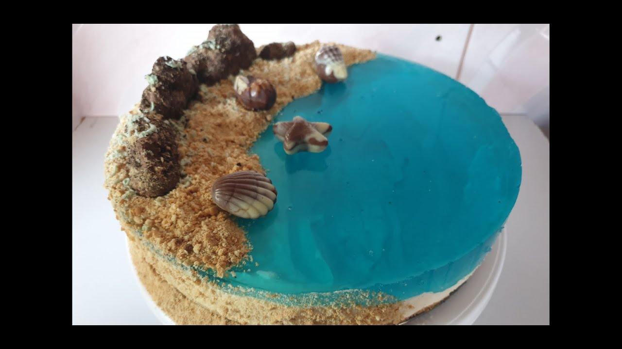 OCEAN Cheesecake 🌊🐚🐬 | Tort tematic 🍰 Tort racoros fara coacere/ Sinem ...