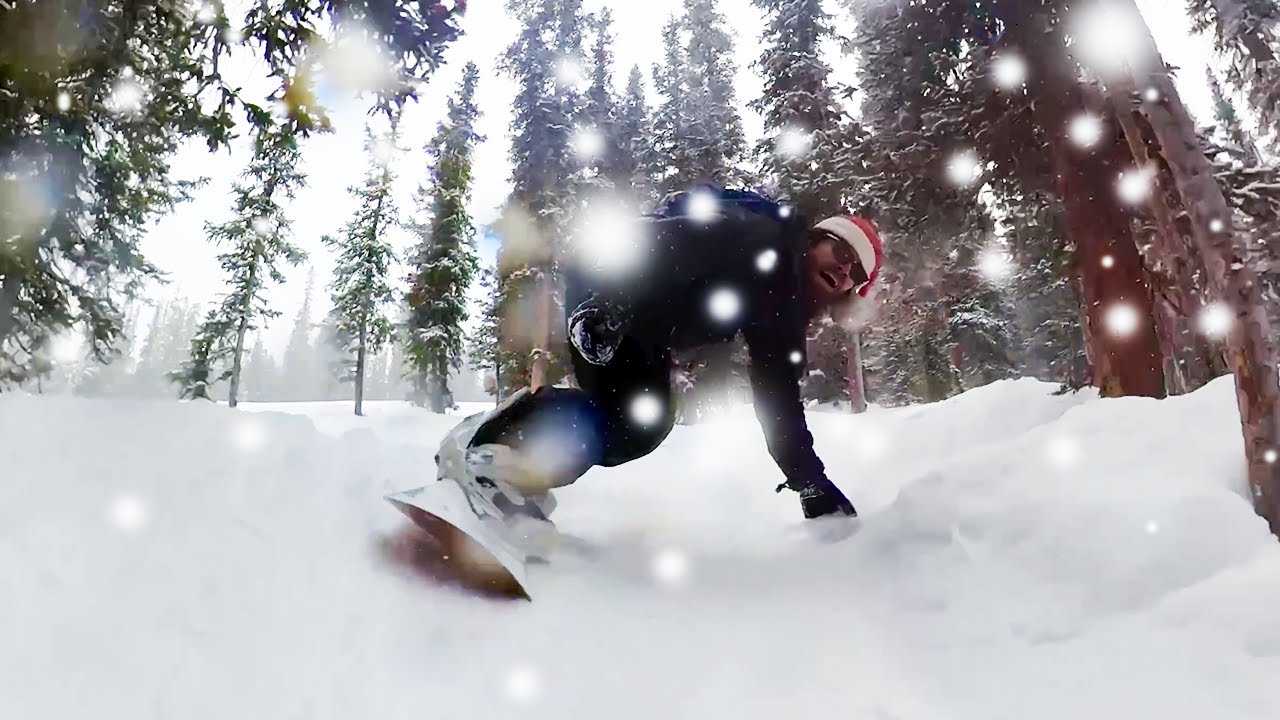 Snowboarding in a BLIZZARD! - YouTube