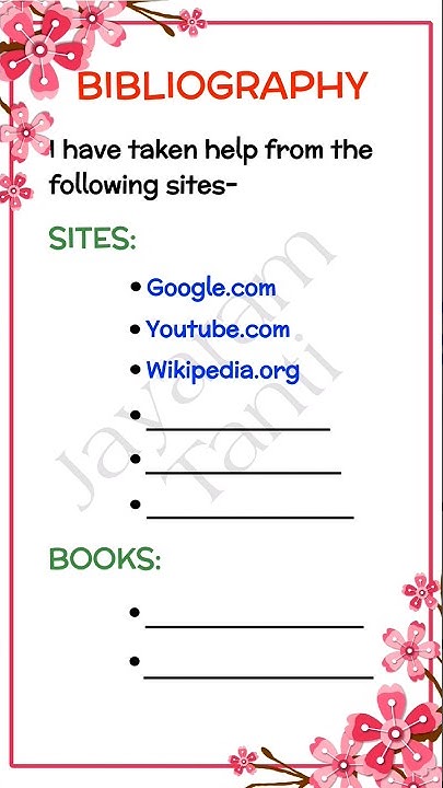 how to write bibliography | how to write bibliography in project file ...