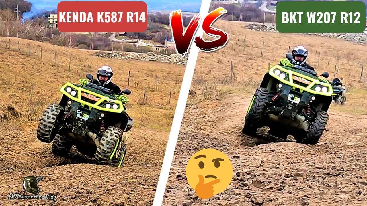 ATV Tires Challenge 😱 Kenda HTR r14 vs BKT W207 r12 🤦🏼‍♂️🤦🏼‍♂️ - YouTube