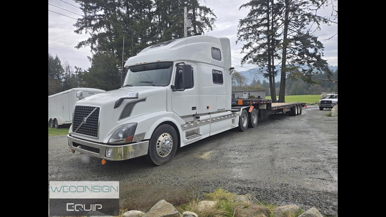 FOR SALE: 2007 Volvo D12 Wet Kit Truck & Lowboy Trailer - YouTube