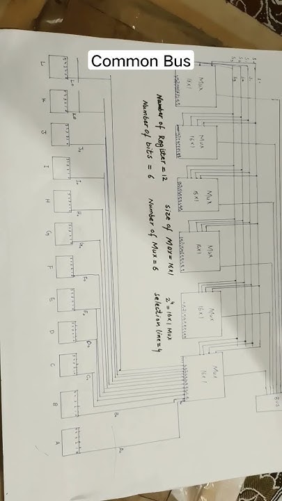 Common Bus using 12 Registers and 6 multiplexer - YouTube