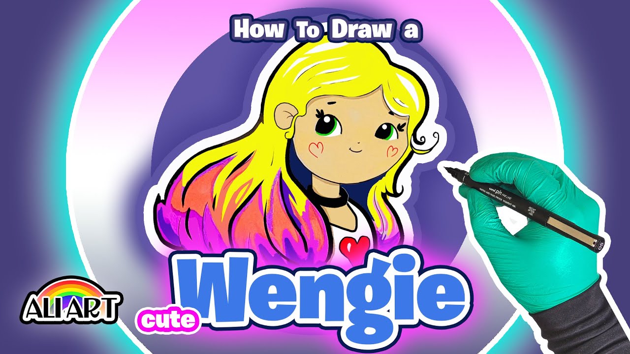 How to Draw Cute Wengie Easy Chibi | Famous Youtuber - YouTube