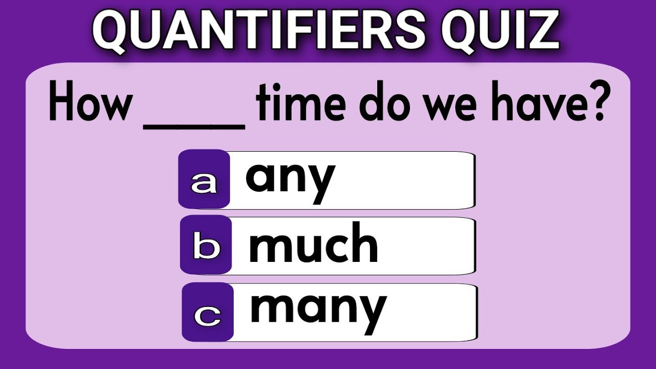 ENGLISH GRAMMAR TEST | QUANTIFIERS | ENGLISH QUESTIONS WITH ANSWERS ...