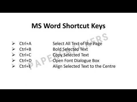 A to Z ALL Shortcut Key including Function keys|| Advance MS-Word ...