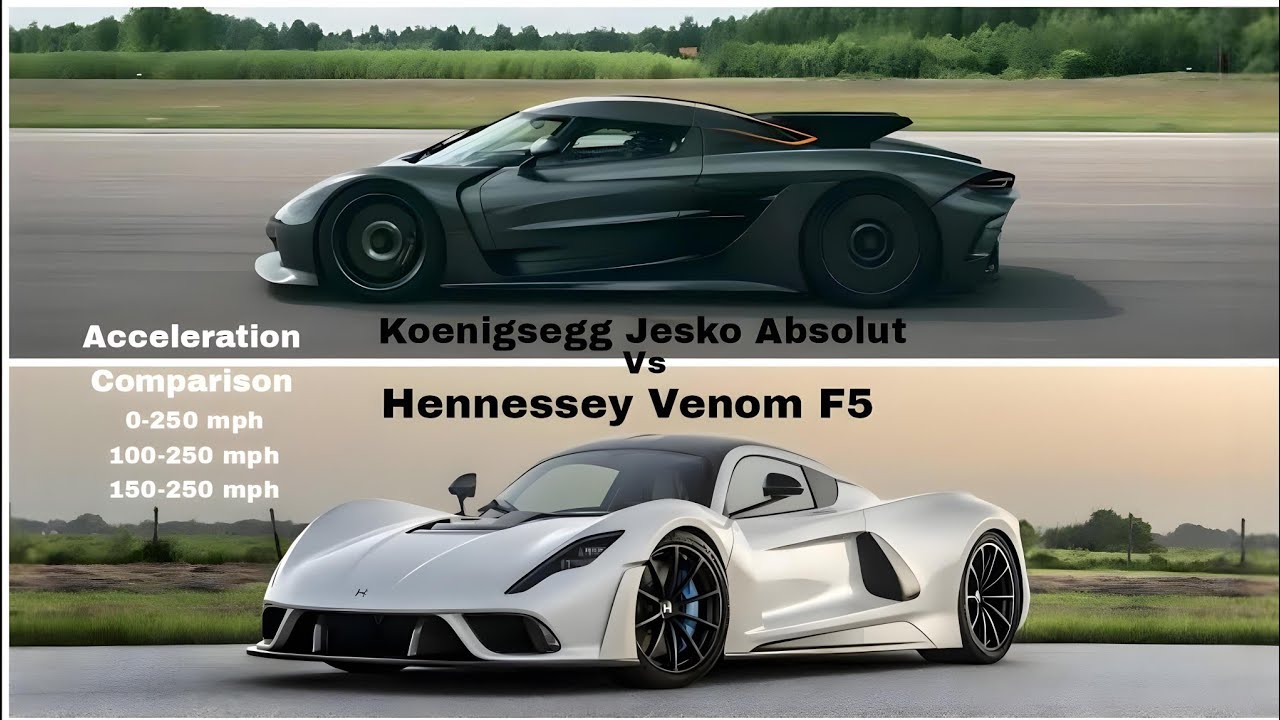 0-250 mph Hennessey Venom F5 Vs Koenigsegg Jesko Absolut Full ...