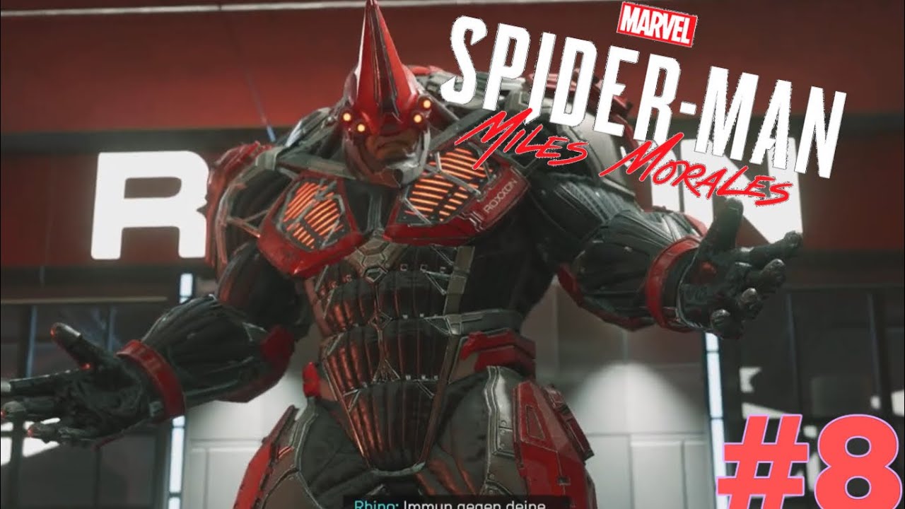 Boss Kampf gegen Roxxon Rhino | Spiderman Miles Morales #8 - YouTube