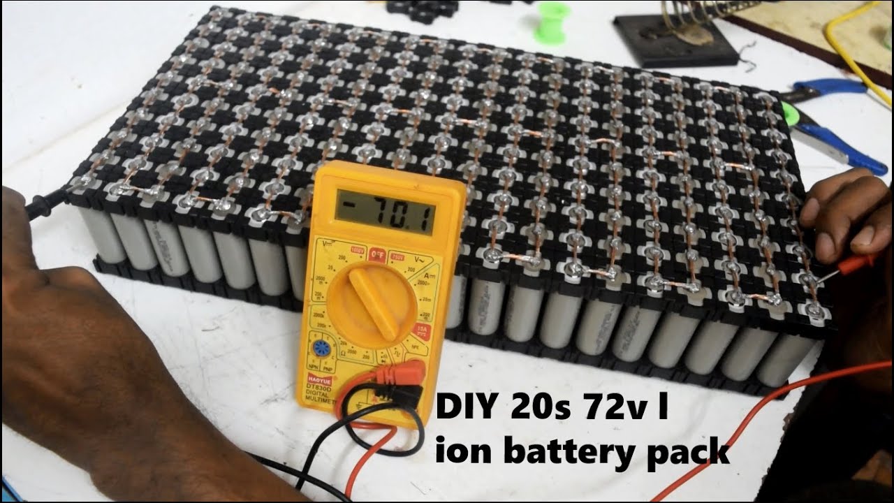 How to make 72v 20s Lithium-ion battery pack #batterypack #lithium_ion ...