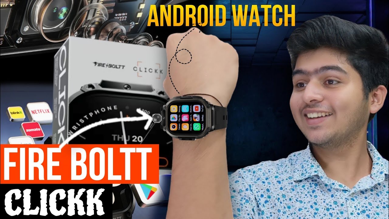 Fire Boltt Clickk 4G Smartwatch Review | Wearable Smartphone Technology ...