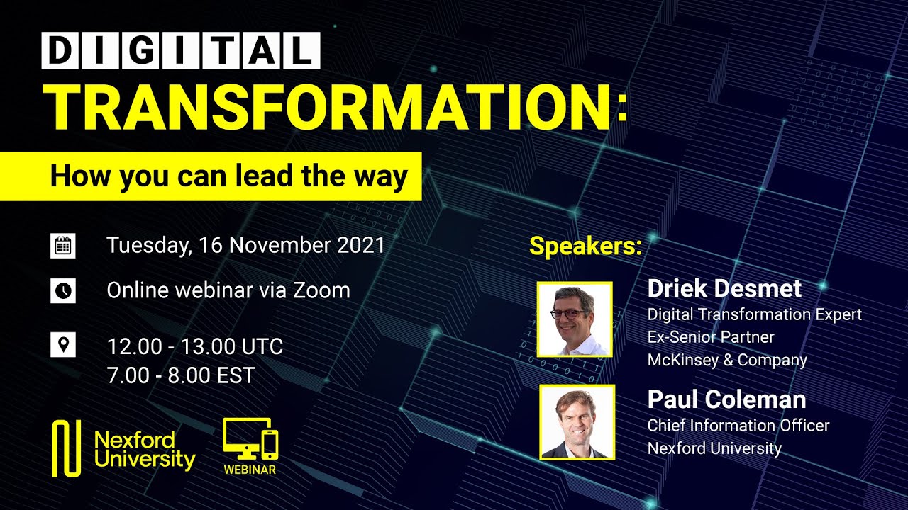 Webinar: Digital Transformation: How you can lead the way - YouTube