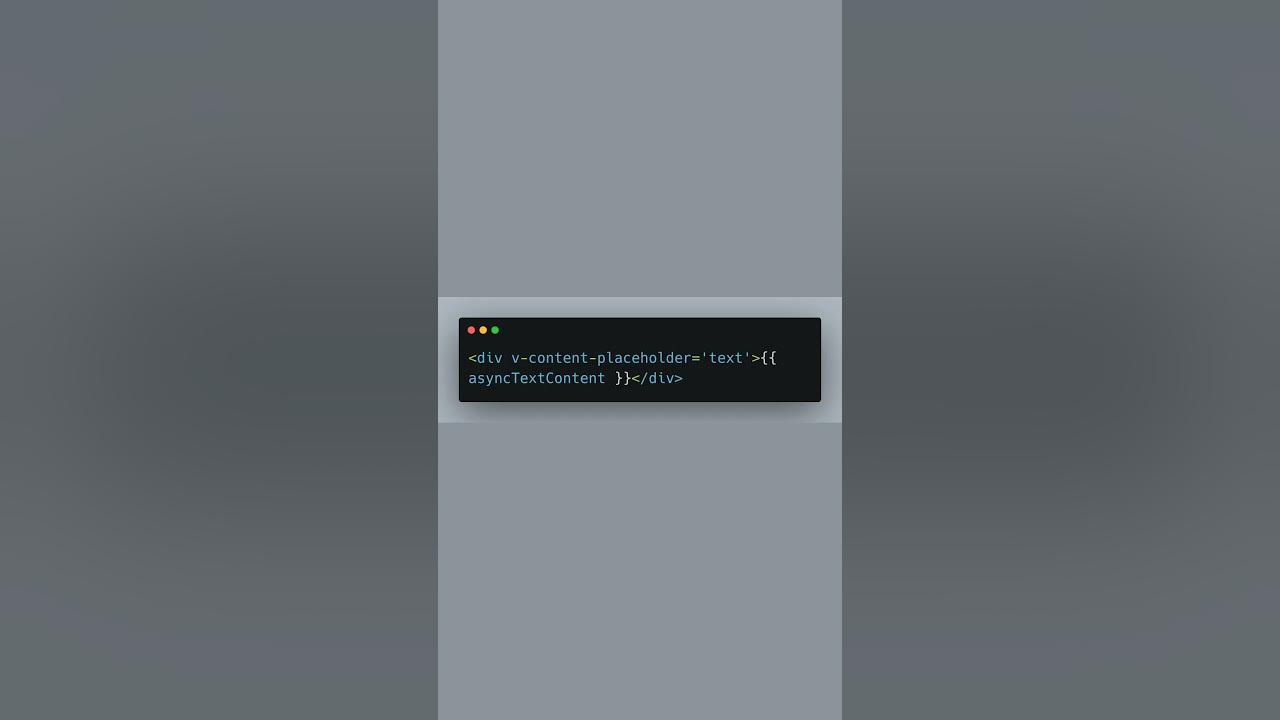 Boost VueJS UI with Custom Placeholders #VueJS - YouTube