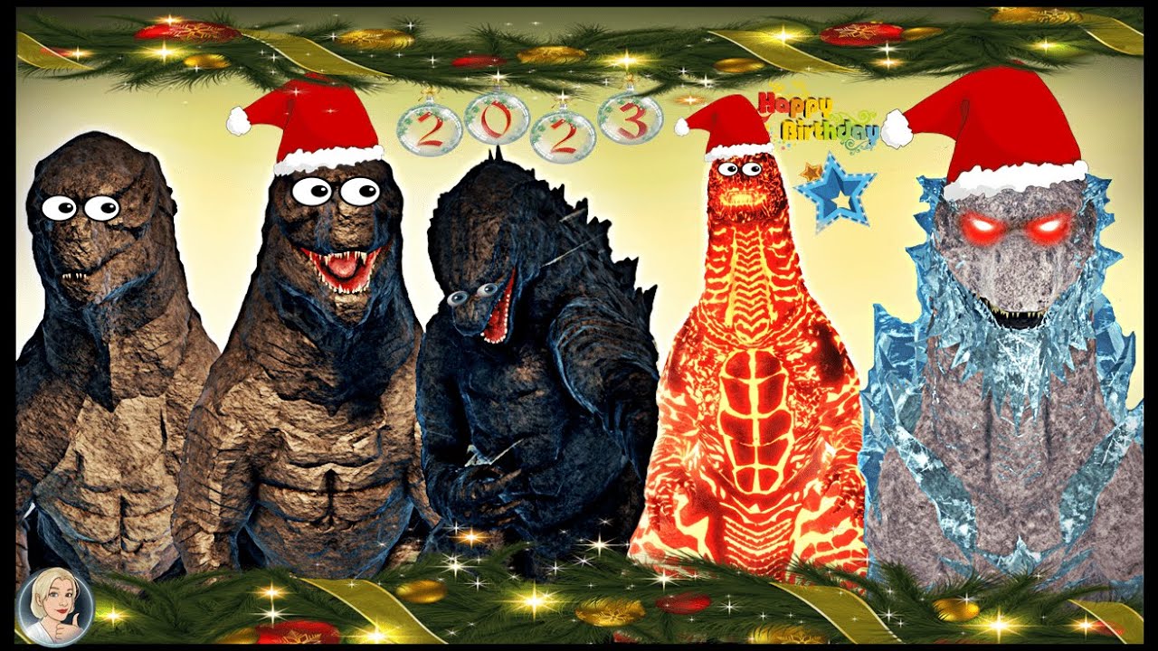 Godzilla Family Wishes Happy Christmas :) Kaiju Universe 2K - YouTube