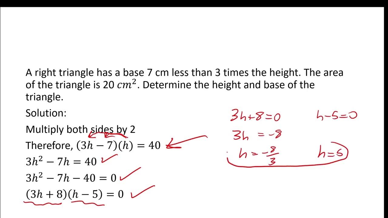 Grade 11 Functions MCR3U Lesson 4.060 Solving Quadratic Equations in ...