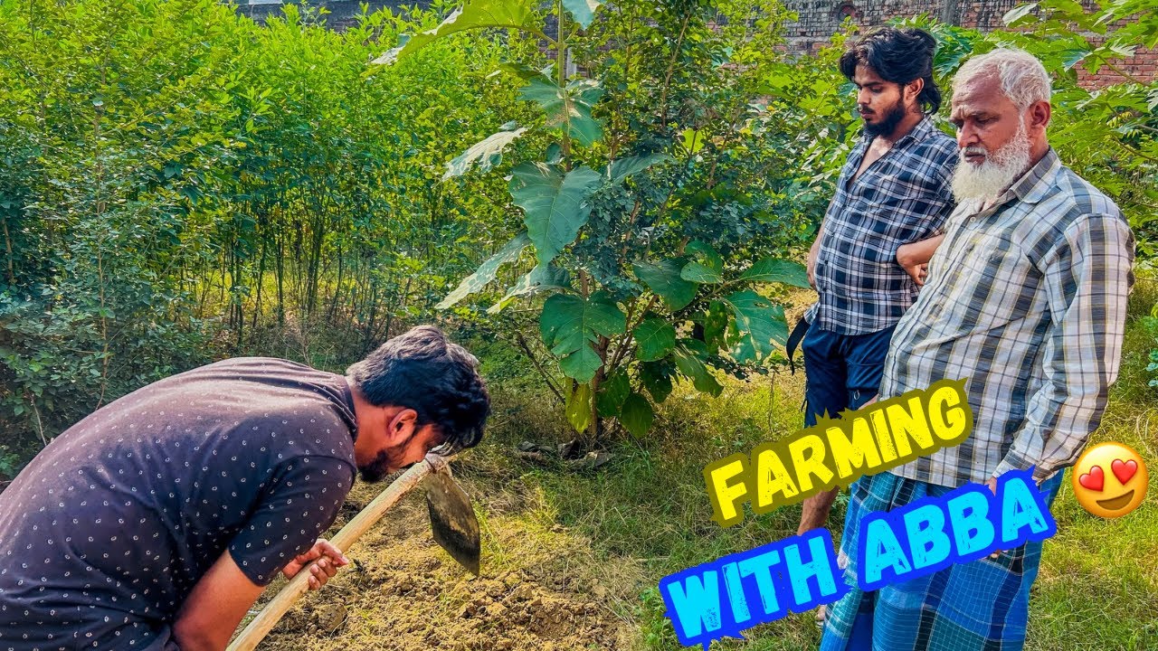 Farming with Abba 😁| Planting Trees, Vegetables 🍈🥒| Halal Boy’s | - YouTube