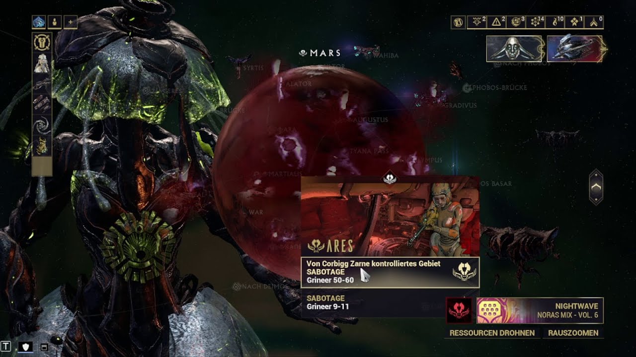 Warframe: Mars - Ares (Kuva Lich Jagd 09, Sabotage 50-60), Ivara Prime ...