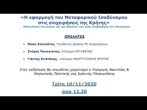 ΜΕΤΑΦΟΡΙΚΟ ΙΣΟΔΥΝΑΜΟ - YouTube